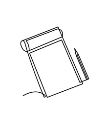 Abstract paper with pencil as line drawing Vector Image