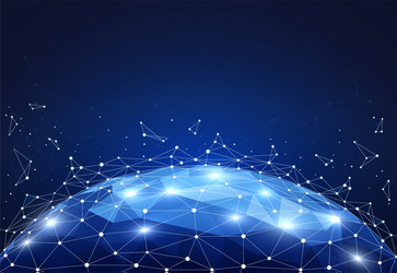 Global network connection world wide web Vector Image