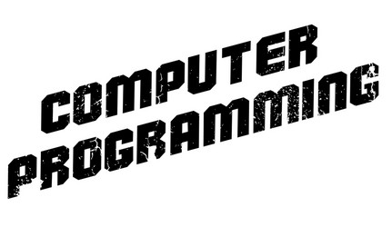 Computer programming rubber stamp Royalty Free Vector Image