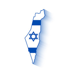 Israel palestine country map israeli gaza Vector Image
