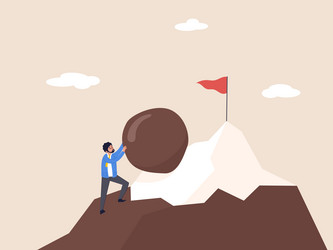 Pushing Rock Uphill Vector Images (over 110)