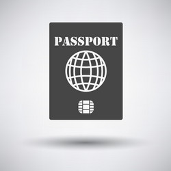 Passport icon international isolated Royalty Free Vector