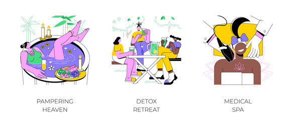 Retreat center isolated cartoon Royalty Free Vector Image