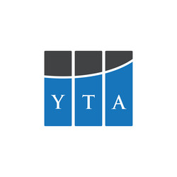 Yta letter logo design on black background Vector Image
