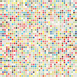 Multicolor dots background template colorful Vector Image