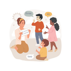 Counting to ten isolated cartoon Royalty Free Vector Image