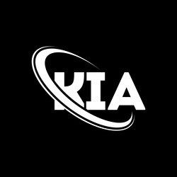 Kia circle letter logo design Royalty Free Vector Image