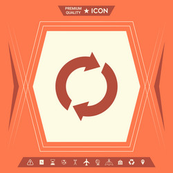 Reset button reload arrows Royalty Free Vector Image
