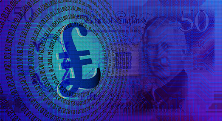 3d england digital pound symbol map of the gb Vector Image