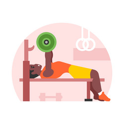 Man Doing Bench Press Vector Images (87)