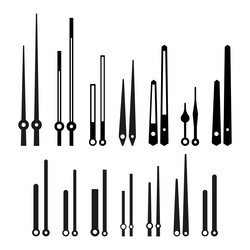 White clock face with hour minute second hands Vector Image