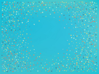 Cyan color background stars confetti Royalty Free Vector