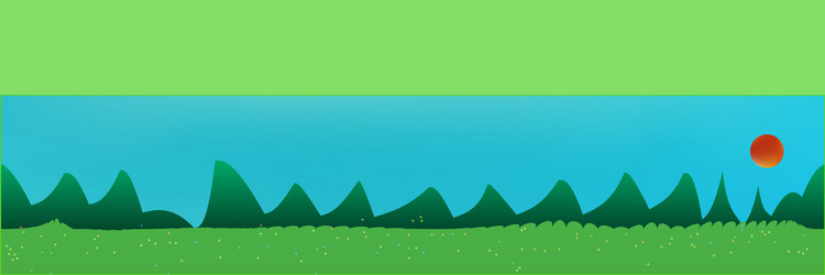 Cyan sky and mountains landscape Royalty Free Vector Image