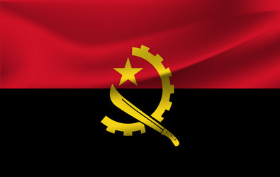 Angola flag republic Royalty Free Vector Image