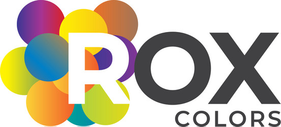 Kox colors company logo design concept Royalty Free Vector