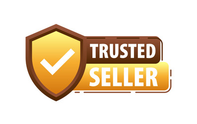 Trusted seller label trust and reliability Vector Image
