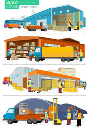 Warehouse infographic elements flat design Vector Image