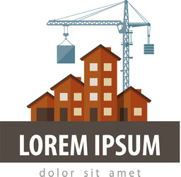 Construction site building site logo Royalty Free Vector