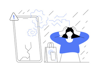 Defective product abstract concept Royalty Free Vector Image