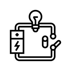 Resistor electrical engineer line icon Royalty Free Vector