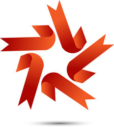 Star ribbon logo Royalty Free Vector Image - VectorStock