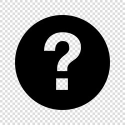 Round question mark icon or mystery or help Vector Image