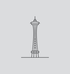 Space needle Royalty Free Vector Image - VectorStock