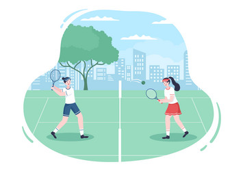 Rugby player running with a ball in championship Vector Image