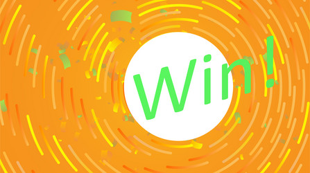 Word win with lines Royalty Free Vector Image - VectorStock