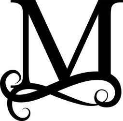 Capital letter for monograms and logos beautiful Vector Image