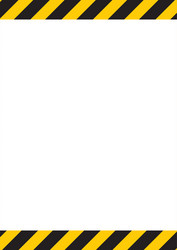 Set of caution safety banners black yellow white Vector Image