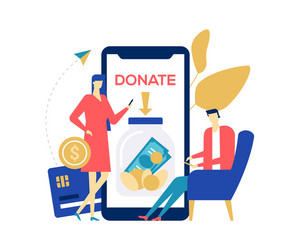 Charity and donation gathering money for people Vector Image