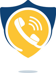 Telephone logo template design Royalty Free Vector Image