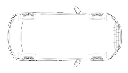 Car box auto roof carrier load trunk cargo Vector Image