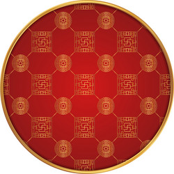 Chinese round frame pattern circle Royalty Free Vector Image