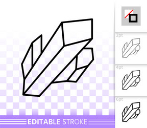 Diamond gem jewel gemstone line icon set Vector Image