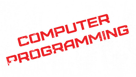 Computer programming rubber stamp Royalty Free Vector Image