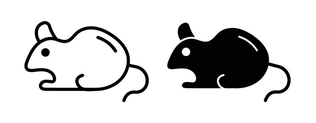 Mouse animal icon set cute rodent mice symbol Vector Image