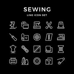 Sewing spool line outline icon Royalty Free Vector Image