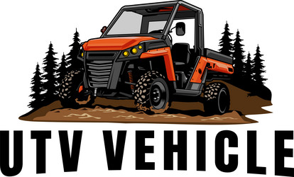 Utv offroading social club logo design Royalty Free Vector