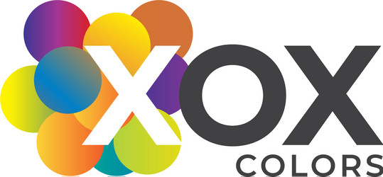 Zox colors company logo design concept Royalty Free Vector