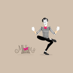 Black and White Mime Vector Images (over 320)