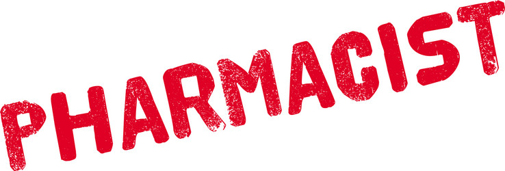 Pharmacist rubber stamp Royalty Free Vector Image