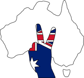 Australian hand signals Royalty Free Vector Image