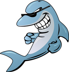 Angry dolphin cartoon Royalty Free Vector Image