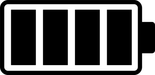 Battery charging charge indicator icon low level Vector Image