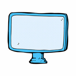 Comic cartoon computer screen Royalty Free Vector Image