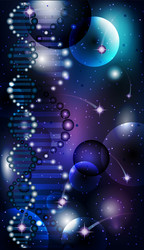 Deoxyribonucleic acid dna planets solar system Vector Image