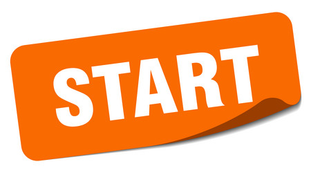 Start sticker start label Royalty Free Vector Image