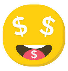 Dollar emoticon Royalty Free Vector Image - VectorStock